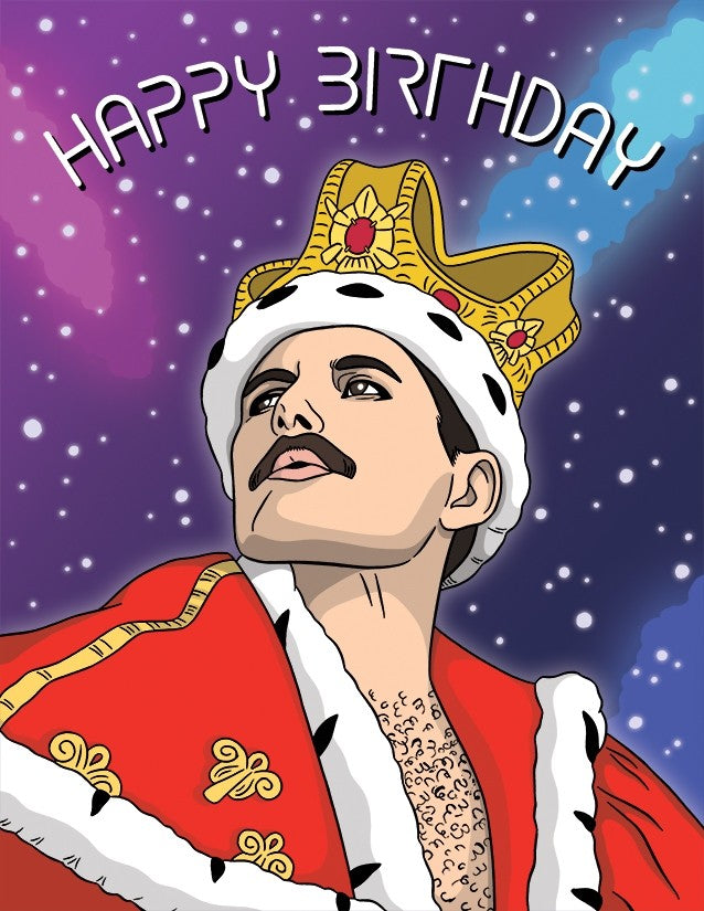 Freddy Mercury Birthday Card - Salt + Sirena